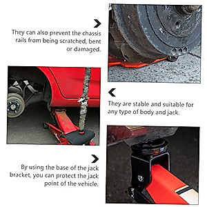Vaguelly 2pcs Rubber Back-up Block Floor Jack pad Universal Adapter Auto Jack Pad Frame Rail Adapters Jack Pad Adapters Pinch Weld Jack Pads Car Supplies Jack Rubber Pads Guide Rubber mat