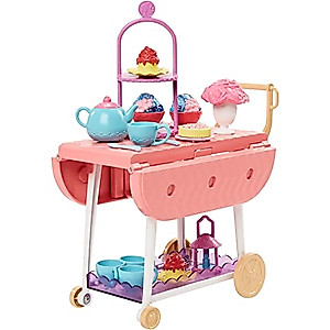Barbie Tea Party Playset for Preschoolers, My First Tea Party Playset and Accessories, Preschool Toys and Gifts, Tea Party with 18 Storytelling Pieces, Two Plush Items, from 3 Years, HMM65