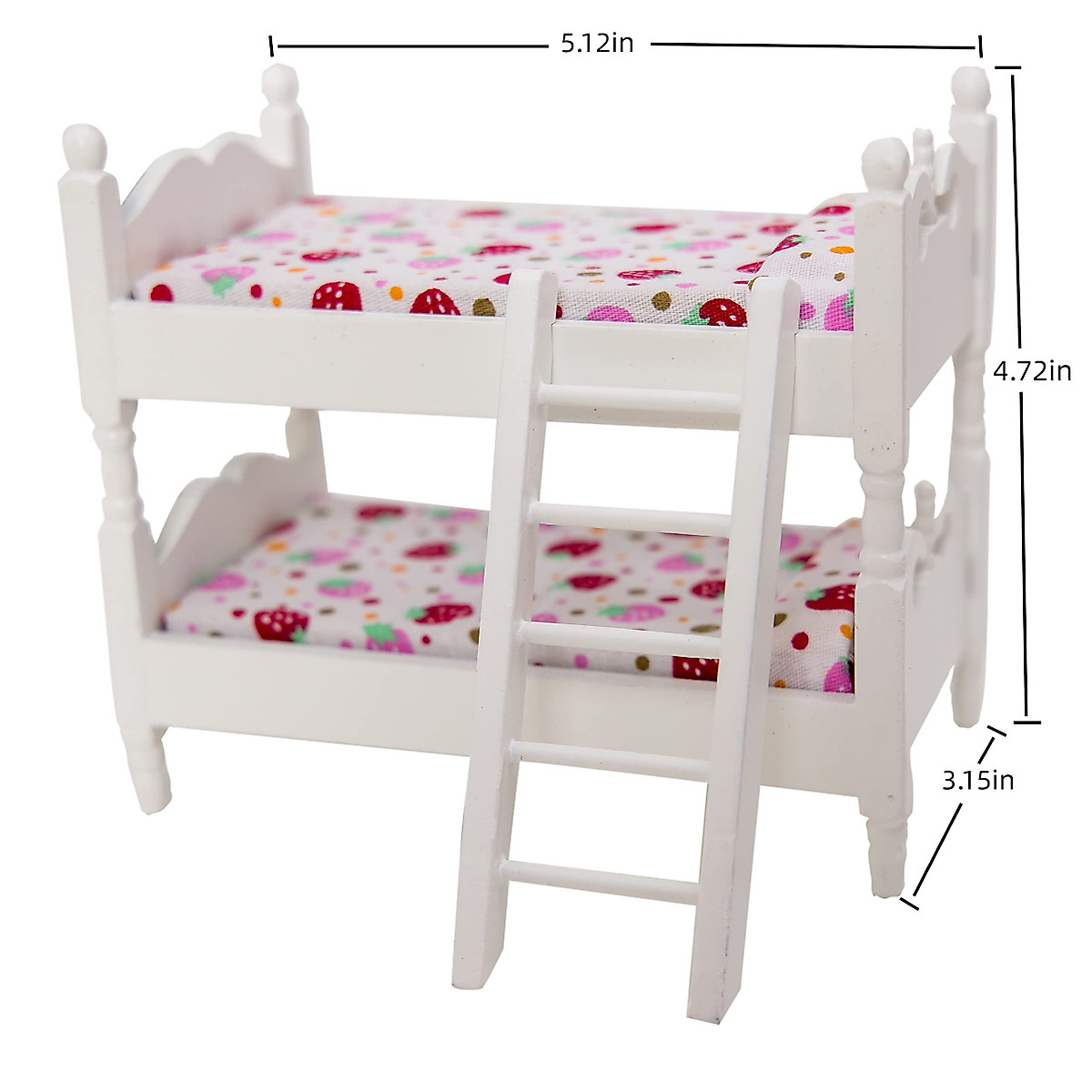 Birostiana Miniature Dollhouse Accessories Miniatures Stuff Realistic Mini Furniture Bunk Bed DIY Decor Ornament for Miniature Dollhouse Kitchen Party Kit