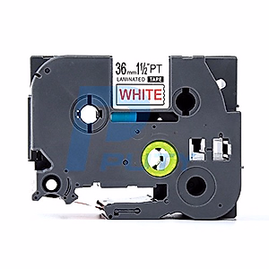 IDIK 1PK Red on White Standard Laminated Label Tape Compatible for Brother P-Touch TZe-262 TZ262 TZe262(36mm x 8m)