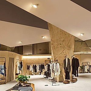 PEHUB Commercial Grille COB Anti-Glare Recessed Flat Spotlight Rotatable Embedded Downlight Clothing Aisle Showcase Lighting Panel Lamp High Ra Cut Size: 75-80mm High Brightness (Color : Neutral Ligh