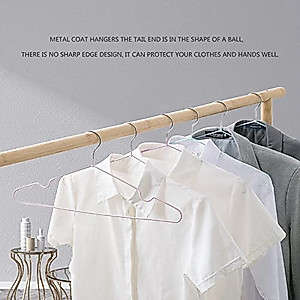 JINGXINMY Clothes Hangers 20 Pack,Non-Slip Rubber Coated MetalShirt Blouse Hanger, for Coat, Suit, Bridesmaid Wedding, Metal Slim Wire Hanger (Heavy Duty Black, 20)