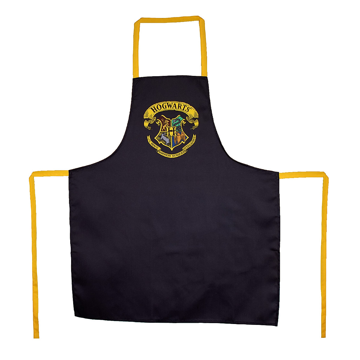 SD Toys Unisex Delantal Escudo Hogwarts Harry Potter Hogwarts Coat of Arms Harry Potter Black Apron, Único