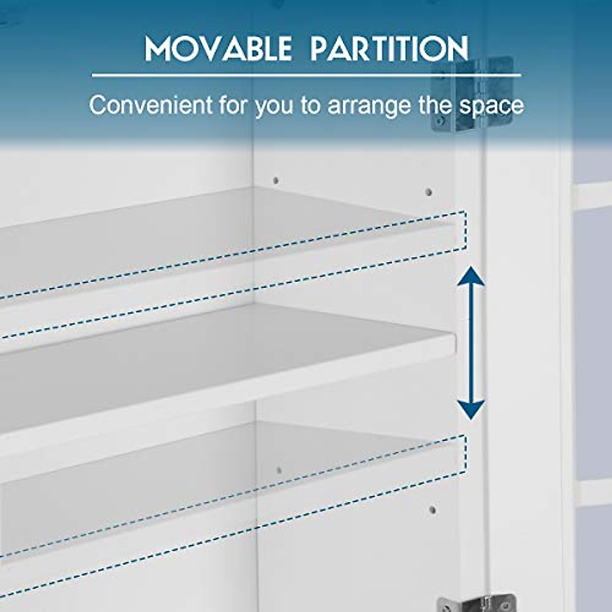 Giantex Over-The-Toilet Storage Spacesaver, Bathroom Organizer with Cabinet and Shelf, Above Toilet Standing Rack (White)
