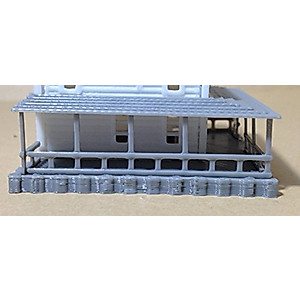 Outland Models Train Railway Layout Country 2-Story House White N Scale 1:160
