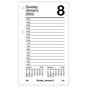 AT-A-GLANCE 2023 Daily Desk Calendar Refill, 3-1/2" x 6", Loose Leaf (E71750)
