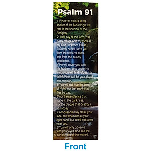 Psalm 91 - The Lord is My Refuge | Pack of 50 | Bookmarks about protection for first responders, policemen, firefighters, EMS paramedics, military, national guard