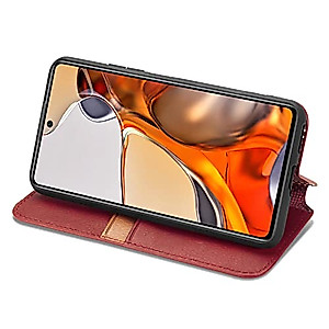 YukeTop Case for Oppo Reno2 Z, PU Leather Flip Folio Wallet Cover, with Card Slots, Case Cover for Oppo Reno2 Z.(Red)
