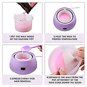 Delanie 2Pcs Silicone Wax Warmer Liner for Hair Removal, Replacement Silicone Wax Pot Wax Bowl, 500ml, 16.9 Oz