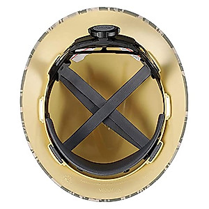 MSA 10104254 Freedom Series V-Gard Full-Brim Hard Hat With Fas-Trac III Ratchet Suspension, Polyethylene Shell, Self Adjusting Crown Straps - Standard Size in American Camouflage