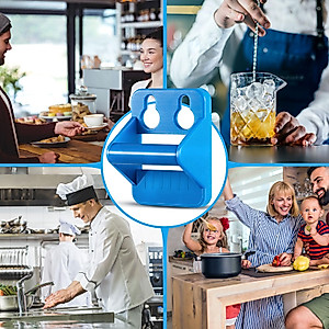 Barydat 4 Pcs Ice Bucket Hanger Bracket Ice Bucket Holder Compatible with Saf T Ice Tote for Ice Bucket Storage Ice Management Accessory Ice Bucket Sanitary Drying, Blue