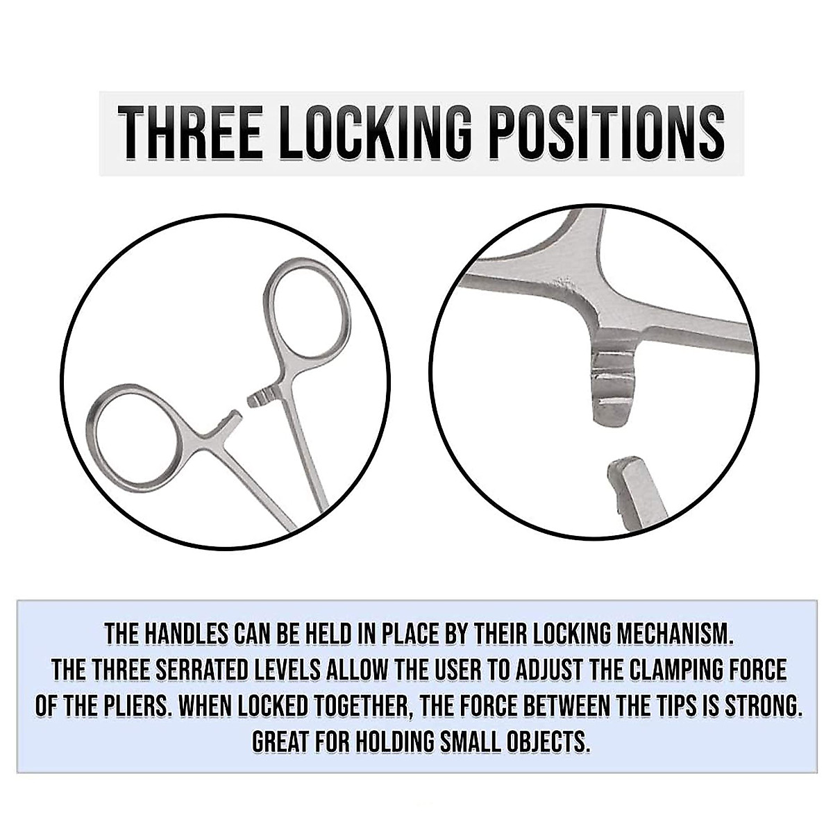 SURGICAL ONLINE 2 Piece Curved & Straight 8" Hemostat Set, Stainless Steel Locking Tweezer Clamps - Ideal Hemostats for Nurses, Fishing Forceps, Crafts and Hobby