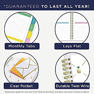 Academic Planner 2021-2022, Simplified by Emily Ley for AT-A-GLANCE Weekly & Monthly Planner, 8-1/2" x 11", Large, Customizable, for School, Teacher, Student, Pineapple (EL64-901A)