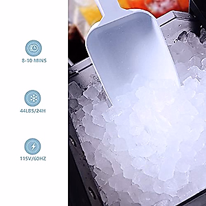 Northair Countertop Nugget Ice Maker 44lbs Per Day with a Ice Scoop