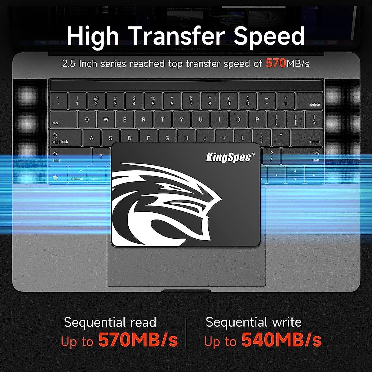 KingSpec 4TB 2.5" SATA SSD, SATA III 6Gb/s Internal Solid State Drive - 3D NAND Flash TLC, Compatible with Desktop/Laptop/All-in-one(P3,4TB)