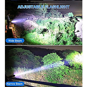 NJ FOREVER Rechargeable Flashlight High Lumens, 150000 Lumens Super Bright LED Flash Light, 5 Light Modes, IPX6 Waterproof Powerful Handheld Flashlight for Camping Hiking Outdoor