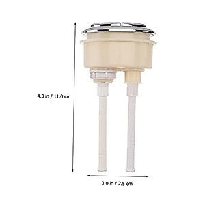 2 Pcs toilet lid button toilet tank button toilet flush button toilet parts toilet accessories ar accessories wc flush button Closestool Tank Button Flush Push Button Oval switch