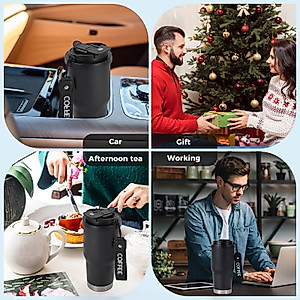 LATTPLYN 2 Pack Travel Coffee Mug, 18 oz Insulated Coffee Cup with Lid, Leakproof Stainless Steel Double-Wall Insulation Coffee Tumbler For Hot/Ice Coffee Tea Reusable Vacuum Thermal Thermos