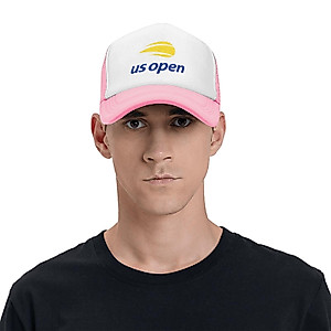 Lujzwop Us Open Tennis 2023 Trucker Hats for Both Men and Women - Mesh Baseball Snapback Hats Pink