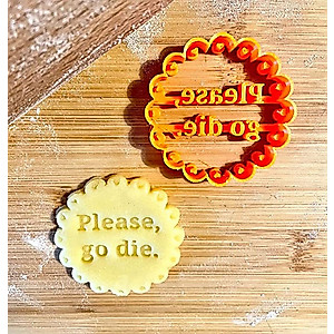 GUAGLL 4Pcs Cookie Cutter Mold Funny Good Wishes Biscuits Cake Molds Cutter Letters Shapes Cookie Baking Tool