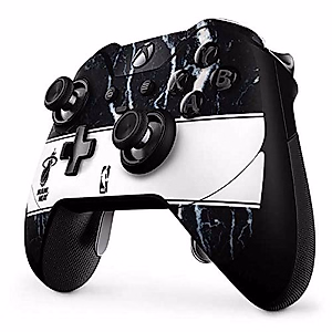 Skinit Decal Gaming Skin Compatible with Xbox One Elite Controller - Officially Licensed NBA Miami Heat Marble Design