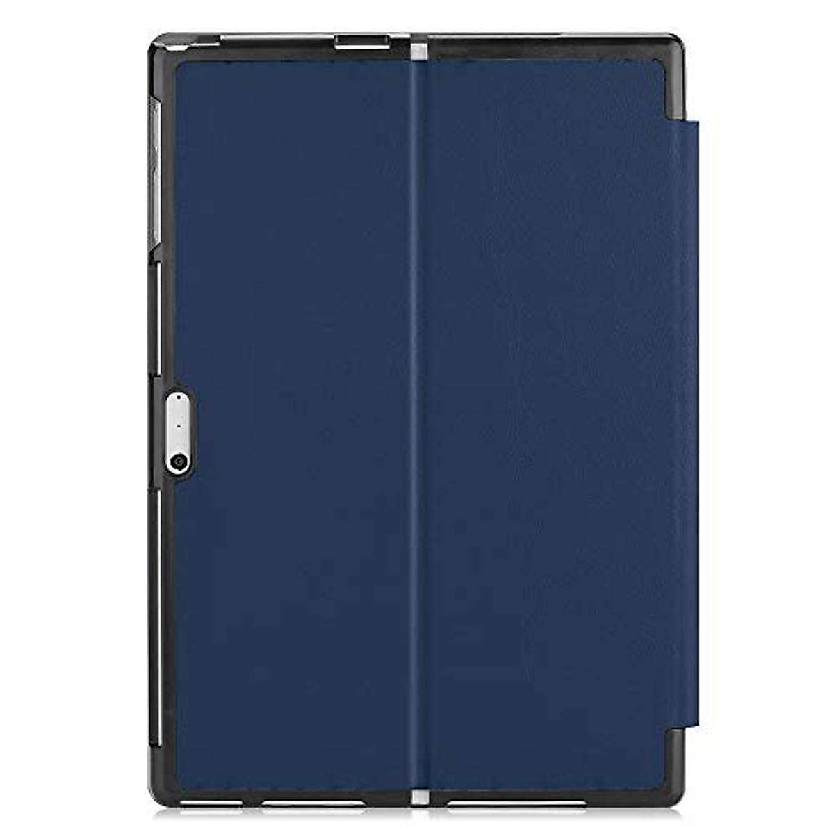 ZZOUGYY Tablet Case for Microsoft Surface Pro 4/5/6/7 12.3" - Ultra Slim Folio Stand, Lightweight Faux Leather, Dark Blue - Luxury Design, Water Resistant, Perfect for Working and Entertaining