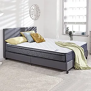 Nutan 12-Inch Doubled Sided Medium Plush Hybrid Euro Top Foam Encased innerspring Mattress/Improves Sleep by Reducing Back Pain,King Size