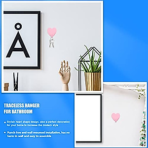Zerodeko Ceiling Hooks 12Pcs Heart Shaped Wall Hooks Metal Decorative Cute Hook Adhesive Wall Hook Key Hat Towel Hooks Coat Wall Hangers for Home Kids Room Decoration 1 Ceiling Hook