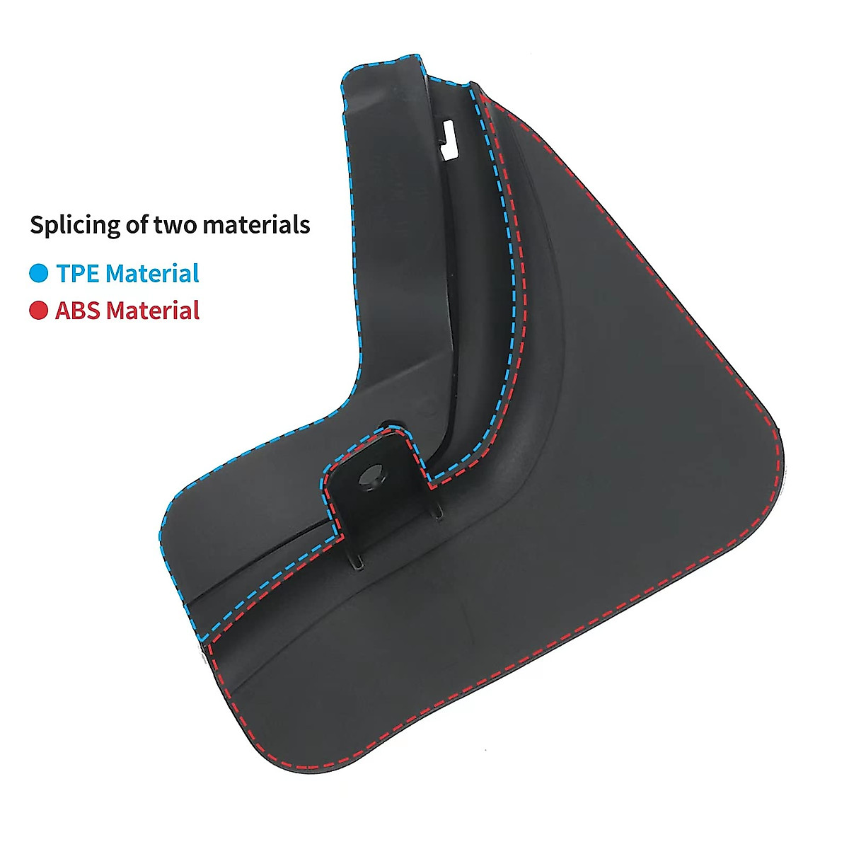 Jawjut Mud Flaps, Compatible with Tesla Model 3 2023,Splash Guard Accessories, No Drilling Required, Black