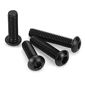 YALOK M6 x 25mm Hexagon Screw Bolt, 14PCS Button Head Allen Key Screws, Carbon Steel Round Head Machine Screws Bolts Hexagon Screws, Universal Vehicle Accessories for Bicycle Motorcycle Car
