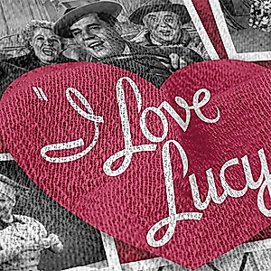 LOGOVISION I Love Lucy Blanket, 50"x60" Time After Time Woven Tapestry Cotton Blend Fringed Throw