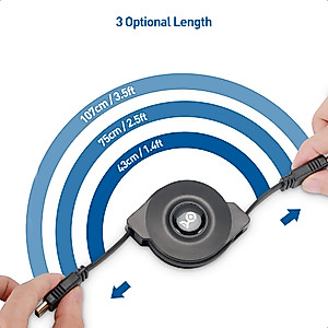 Cable Matters 8K 60Hz / 4K 120Hz Retractable HDMI Cable with HDR Support - 3.3 Feet