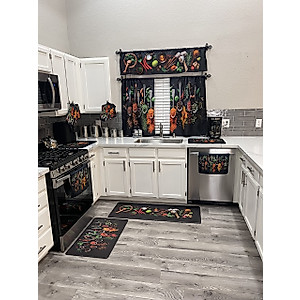 UpNUpCo Artistic Colorful Oven Mitts - Unique & Cute - Soft & Safety - Quilted & Padded - Heat Resistant - Beautiful Kitchen Gloves - Chef Gloves - Spicy Oven Mitt 2 Pieces - 7" x 10" x 1"