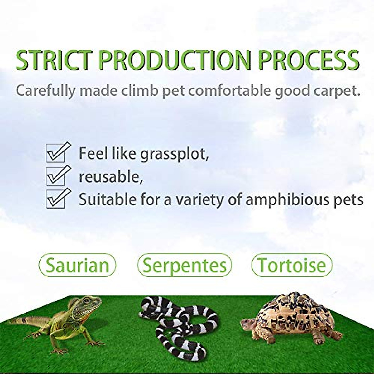 Reptile Carpet 4pcs Terrarium Substrate Liner Pet Habitat Bedding Soft Green Mat for Bearded Dragon Lizards Gecko Chamelon Iguana Turtles Snakes (19.7" x 11.8")