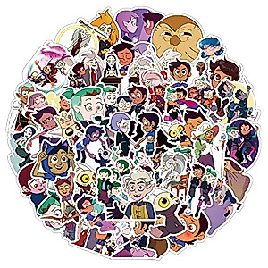 The Owl House Merch 50 Packs Stickers for Adults，Diseny Aesthetic Vinyl Movie Colorful Waterproof Decals for Water Bottle，Laptop，Computer，Phone Case，Car，Guitar，Bumper，PS5，Skateboard，Gifts for Kids