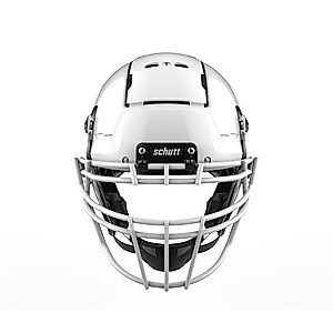Schutt F7 2.0 Collegiate Football Helmet, ROPO DW NB VC Facemask Attached, Large, White
