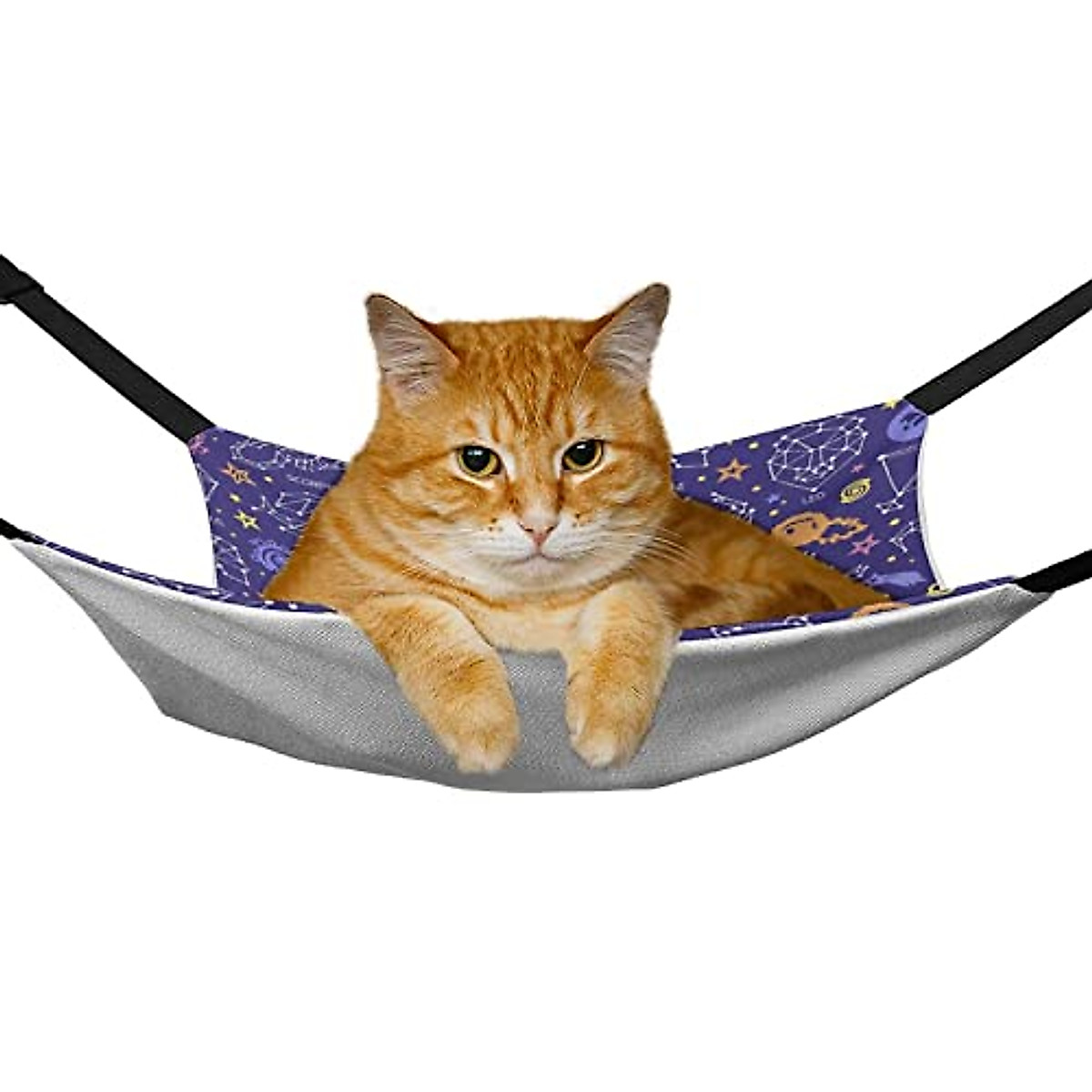 Color Star Star Constellation Pattern Pet Hammock Bed Guinea Pig Cage Hammock Small Animal Hanging Bed for Ferret, Chinchilla, Puppy and Other Small Animals