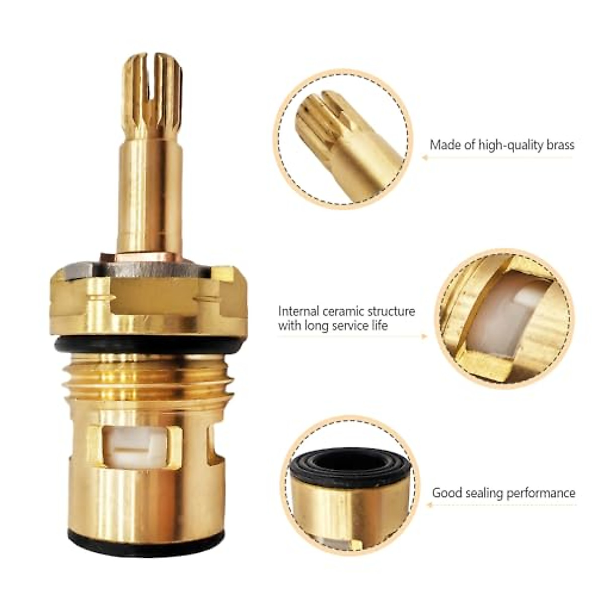 GOLACOD Bathroom/Kitchen/Bathtub Valve Cartridge Faucet Stem Fit for American Standard 2PCS Replaces 994053-0070A