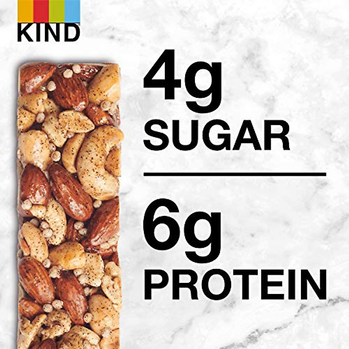 KIND Bars, Madagascar Vanilla Almond, Gluten Free, Low Glycemic Index, 1.4oz, 12 Count