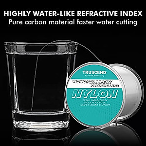 TRUSCEND Monofilament Fishing Line, Superior Nylon Low Memory Fishing Line, Excellent Casting, Exceptional Strength and Abrasion Resistance Mono Line, Ties Strong Knots, 16lb/0.3mm/547yds