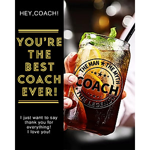 comfit Basketball Coach Gifts【Coach Beer Glass】 Best Coach Gift Set-Coach Thank you Gifts-Wrestling Soccer Volleyball Coach Gifts for Men