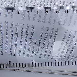 Magnifying Bookmark - Magnifying Glass Bookmark for Reading - Bookmark Magnifier with 4" Ruler, Decorative Ribbon, Blue - Lot of 6