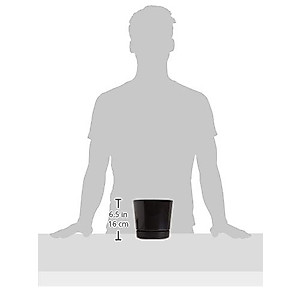 Novelty Majestic Full Depth Round Cylinder Pot, Glossy Black, 6-Inch (10068)