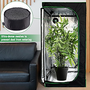 2Pcs Grow Tents Vent Cover- 6" Duct Filter Vent Cover- Grow Tents Vent Filter Cover with Elastic Band and Fixed Buckle to Dust-Proof for Plant Grow Tent Vent
