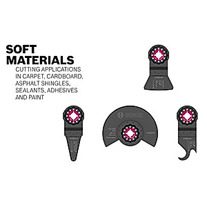 BOSCH OSM314K 1-Piece 3-1/4 In. StarlockMax Oscillating Multi Tool Soft Materials High-Carbon Steel Sealant Knife for Extreme-Duty Applications in Removing Sealants