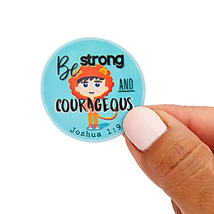 Juvale 1000 Pieces Christian Stickers, Bible Verse Stickers for Kids, Easter, School, Religious Sticker Roll, 10 Designs, James 1:17, Psalm 104:33, Ephesians 4:32 (1.5 in)