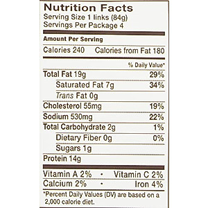 NIMAN RANCH Pork Bratwurst, 12 OZ