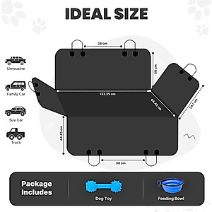 **Fire Sale!** Backyardpet Dog car seat Cover for Back seat, 100% Waterproof, Scratchproof, Nonslip Dog Hammock and Pet seat Covers Backseat, Travel Back seat Cover for Dogs for Cars