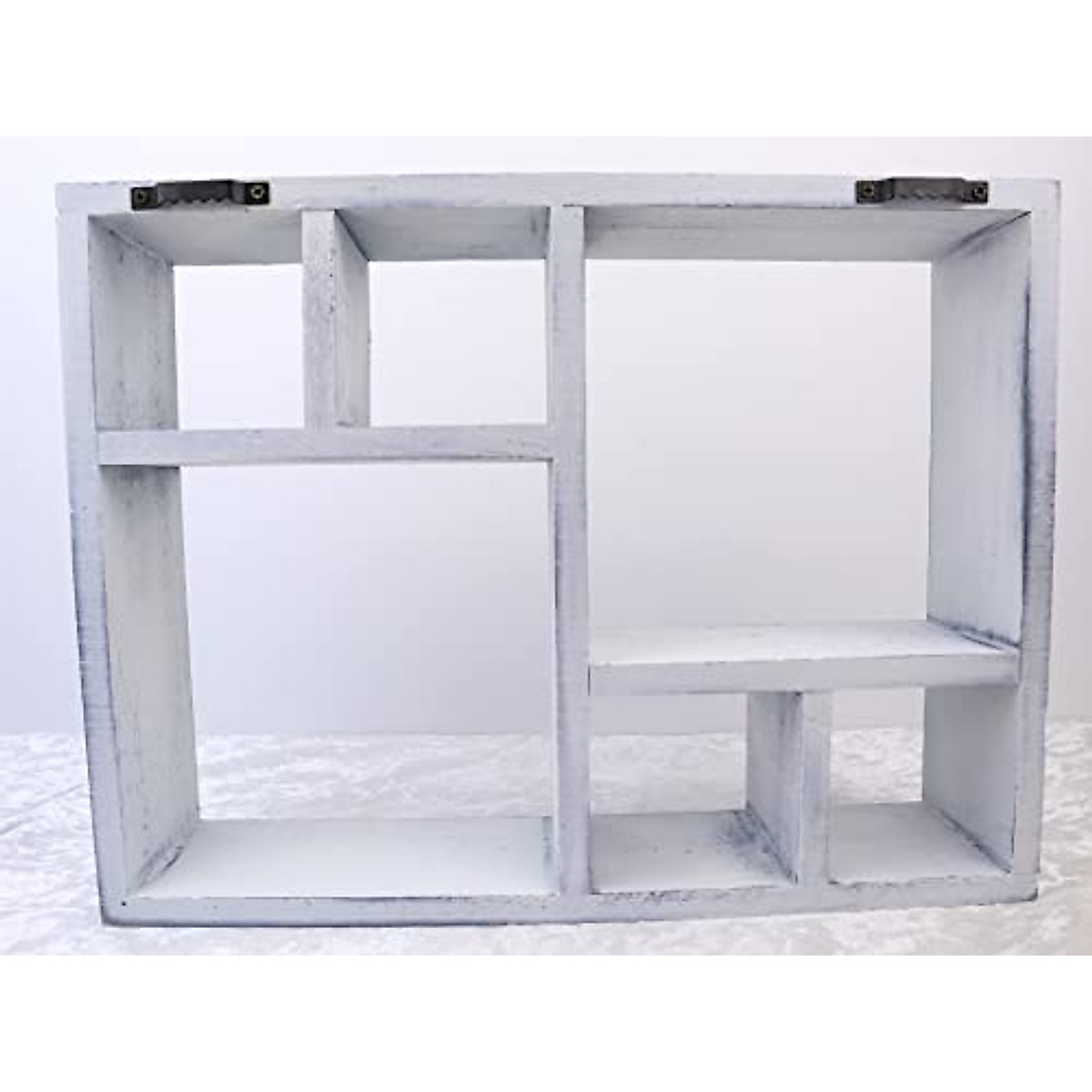 Shelf & Stone Mini Fossil & Crystal Display Shelf Parent (Rustic White)