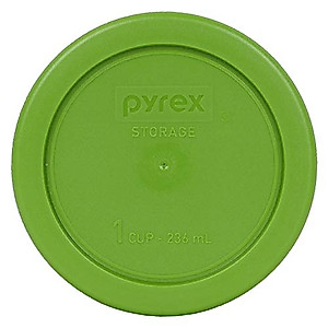 Pyrex (4 7202 Glass Bowls & (4) 7202-PC Lawn Green Lids